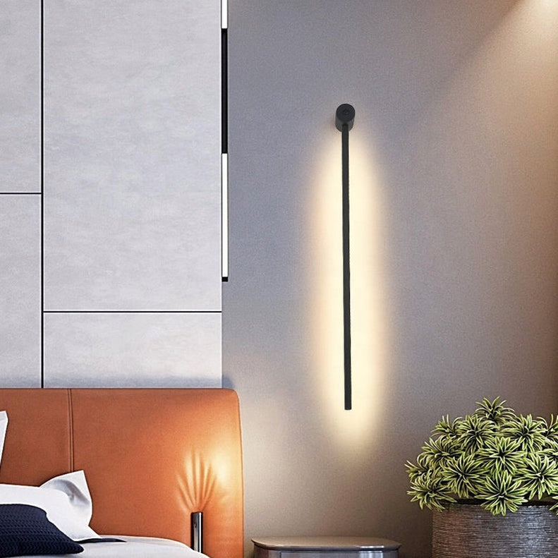 Urban Modern Minimalist LED Linear Wall Sconce, Contemporary, Glam ...